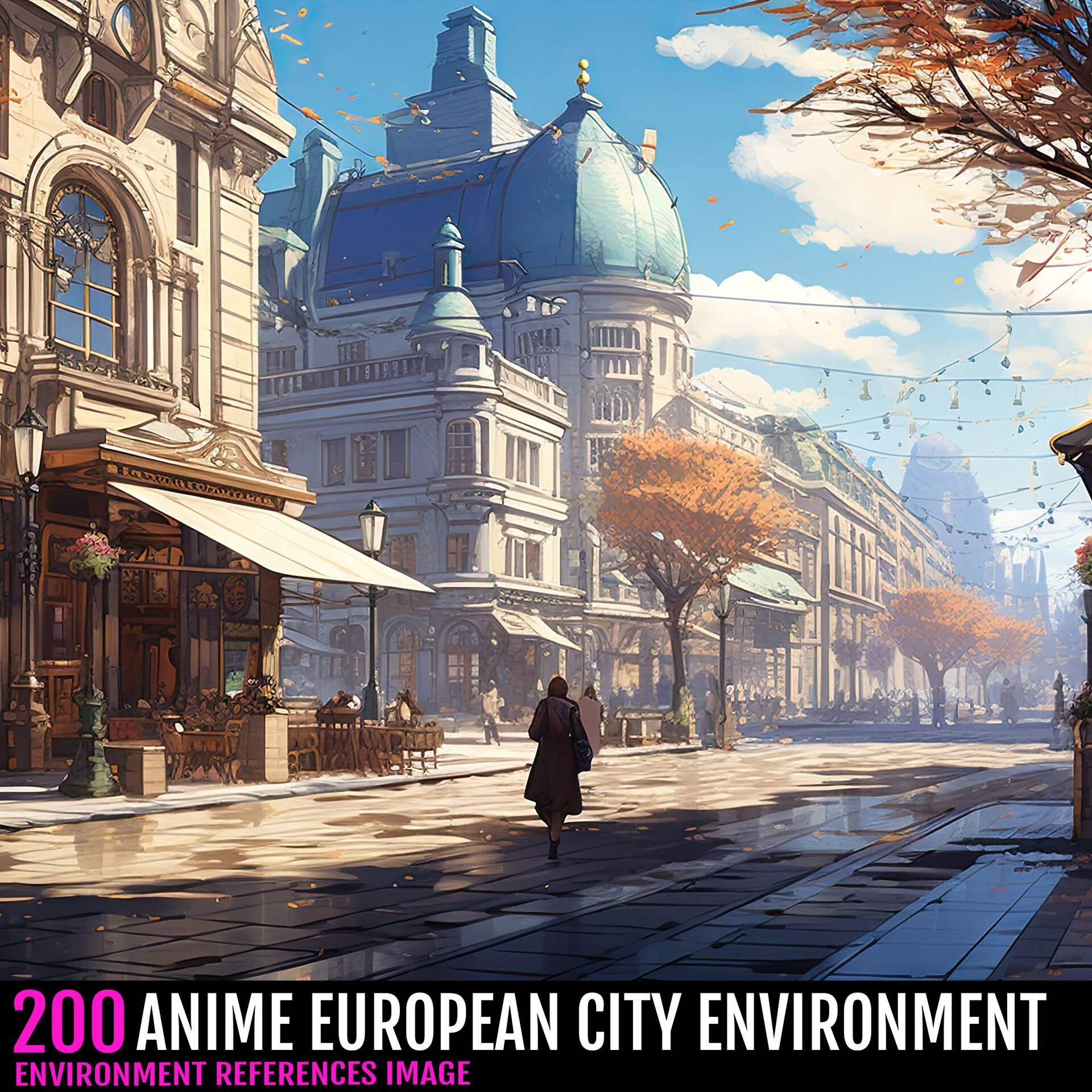 ArtStation - 200 ANIME EUROPEAN CITY ENVIRONMENT / 4K
