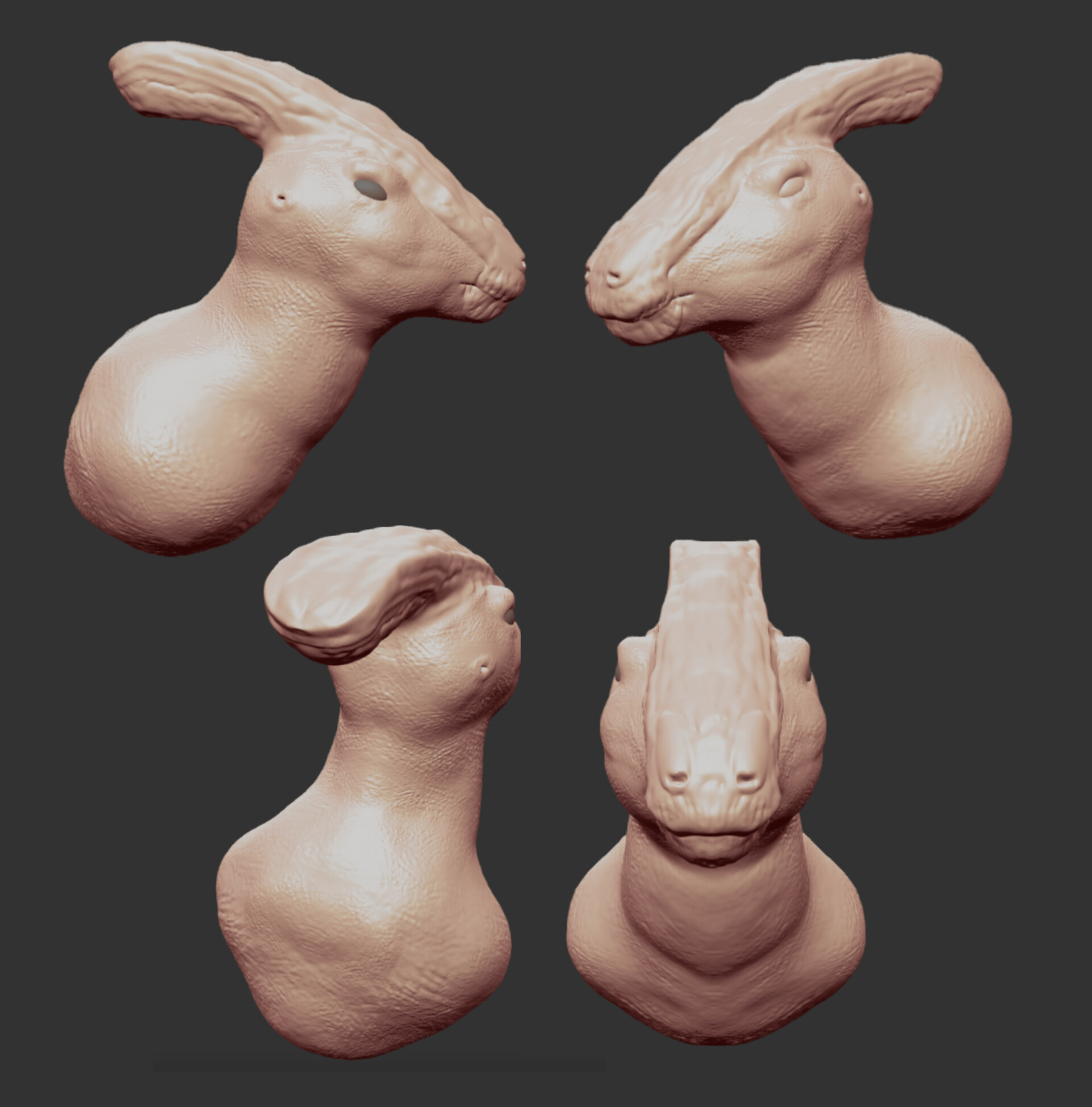 ArtStation - Parasaurolophus Bust