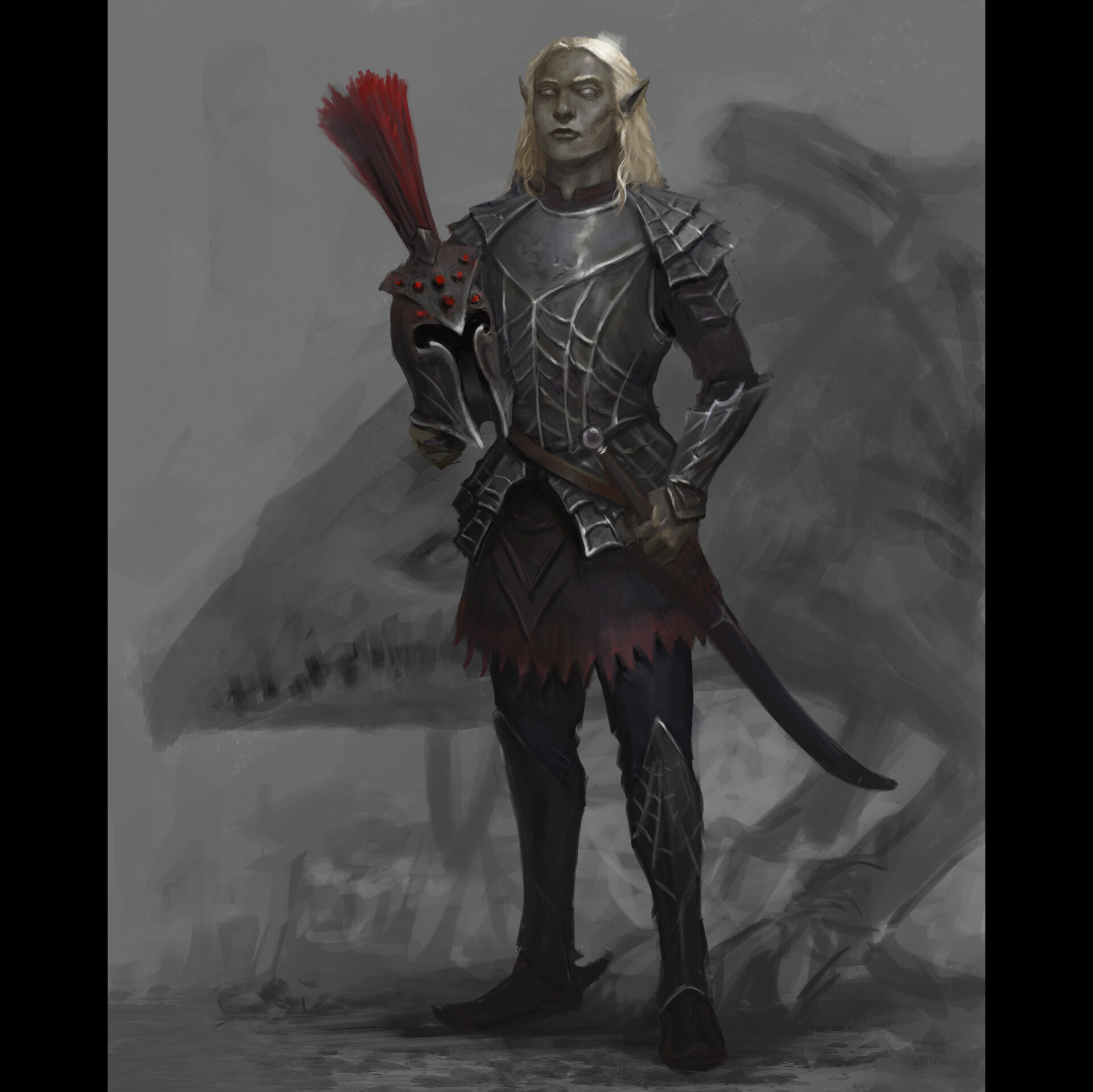 ArtStation - Drow Lancer - wip