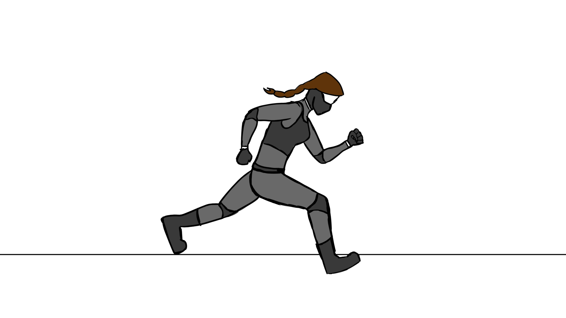 how to draw a ninja running