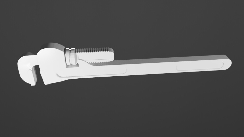 adjustable wrench 3d drawing