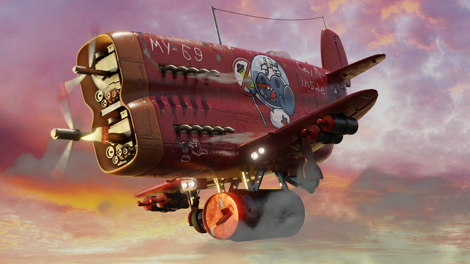 ArtStation - Cow Flight