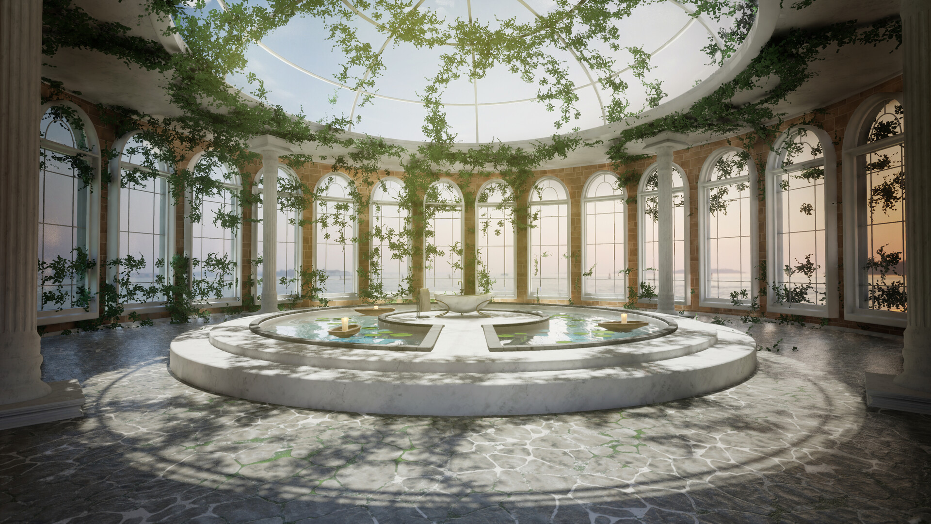 ArtStation - idyllic bathroom