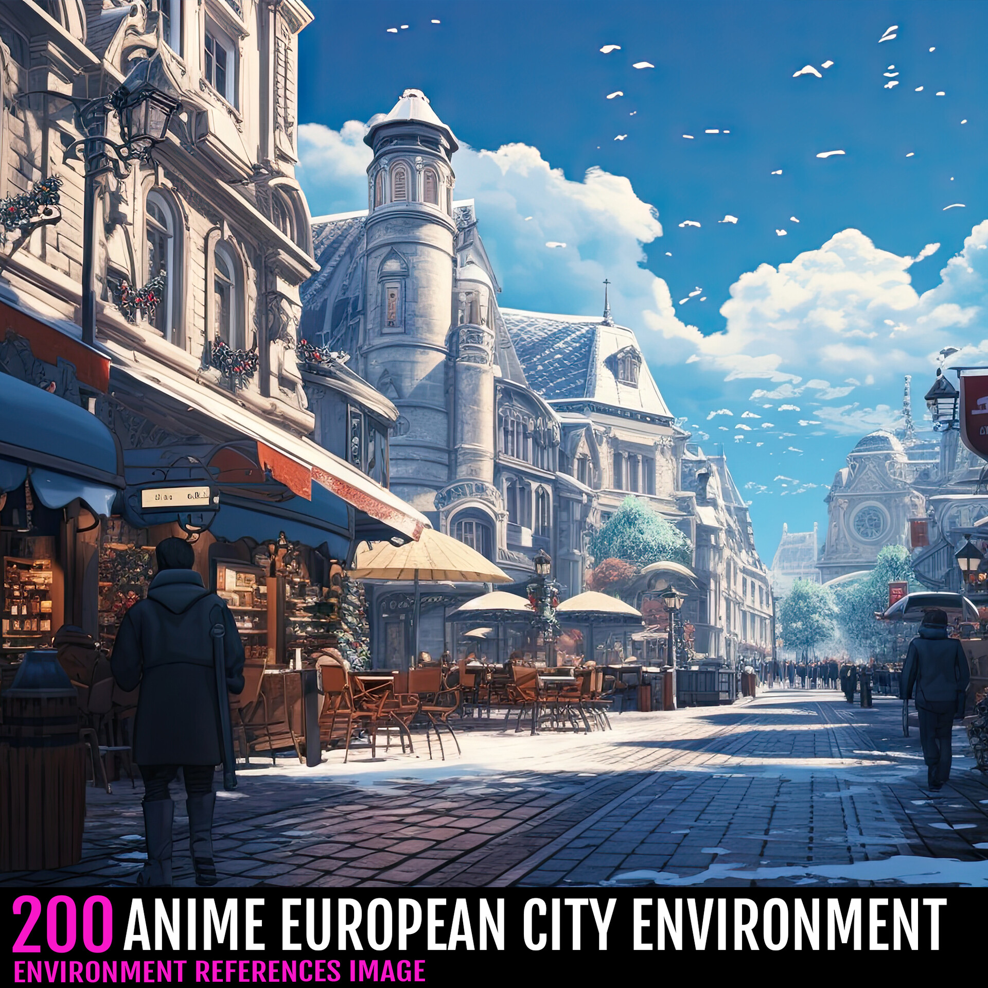 ArtStation - 200 ANIME EUROPEAN CITY ENVIRONMENT / 4K