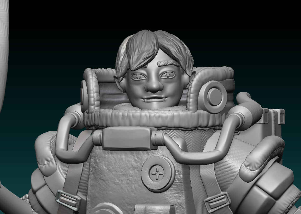 ArtStation - Astronaut goblin sculpt (WIP)