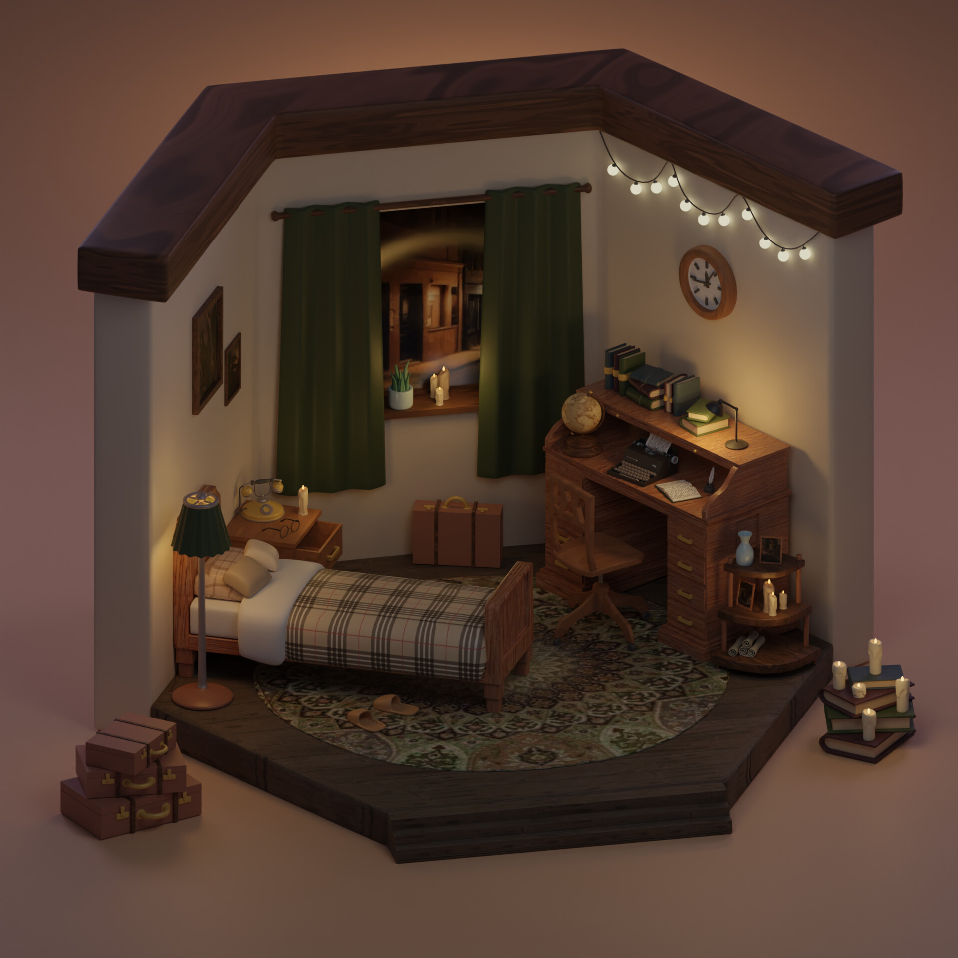 ArtStation - Bedroom #3 |3D Art