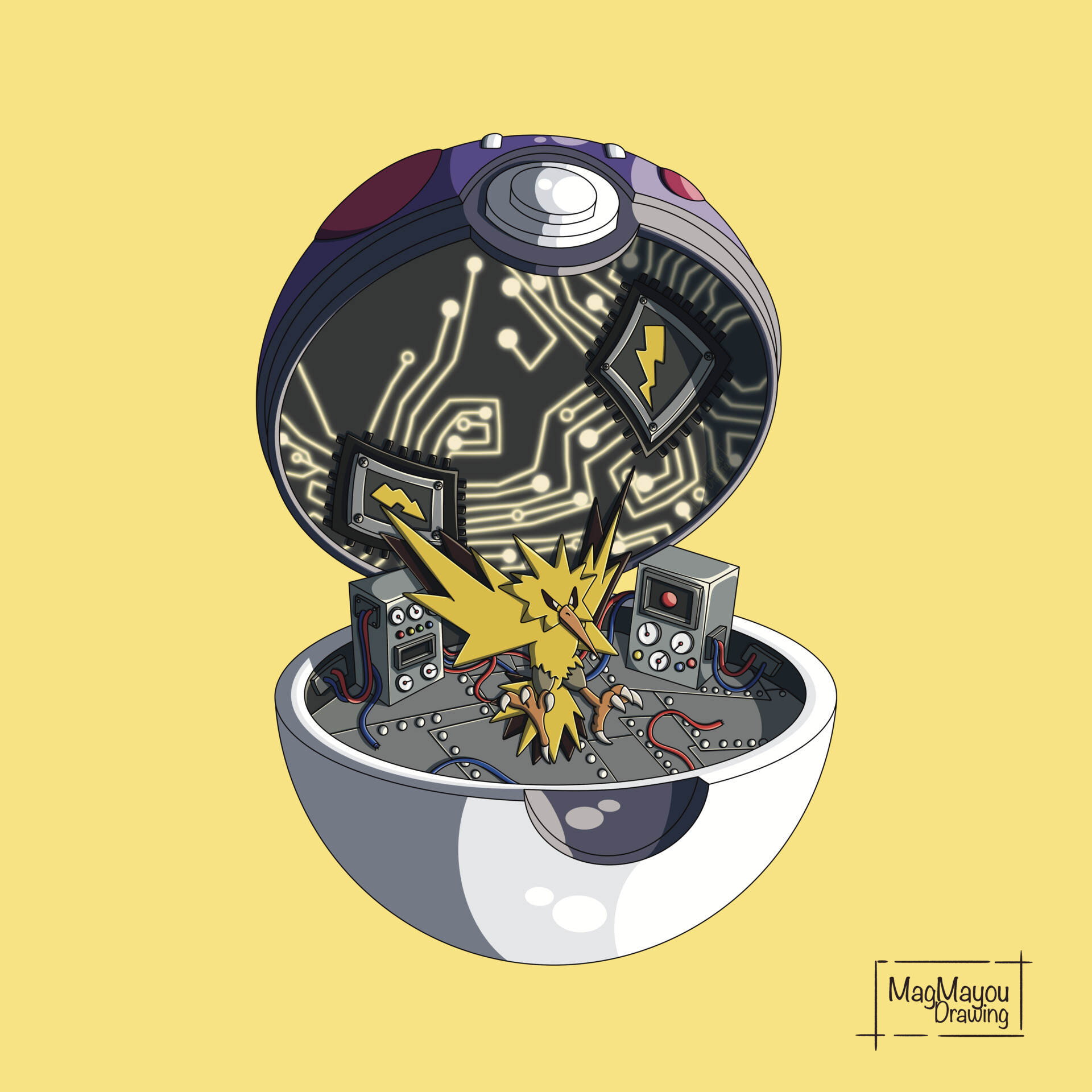 ArtStation - Concept Pokéballs 11 - Zapdos