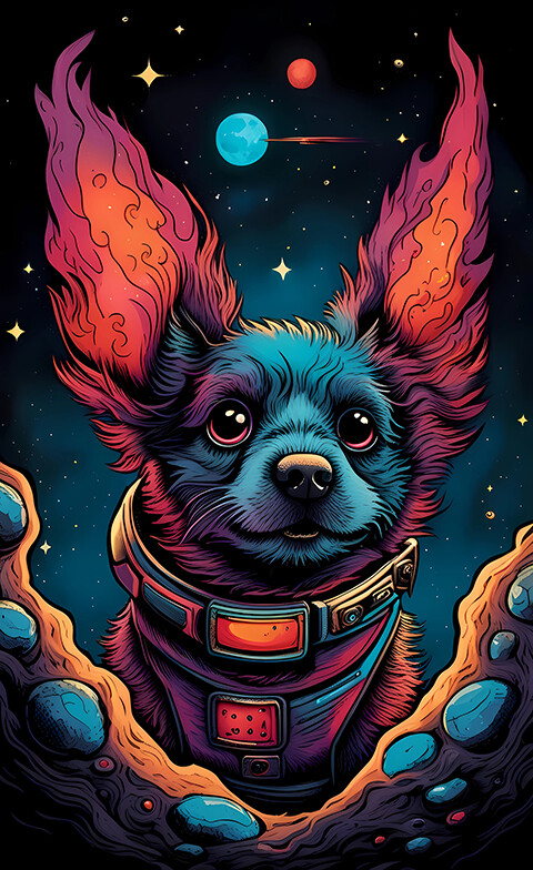ArtStation - Funny Space Dog