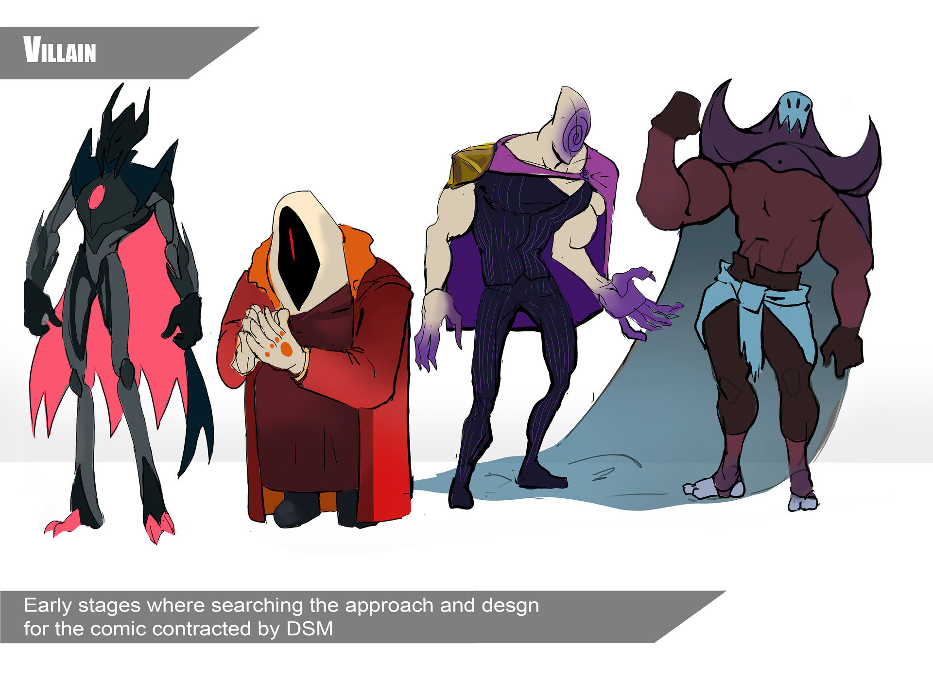 ArtStation - Character design portfolios (Villain Vs Hero)