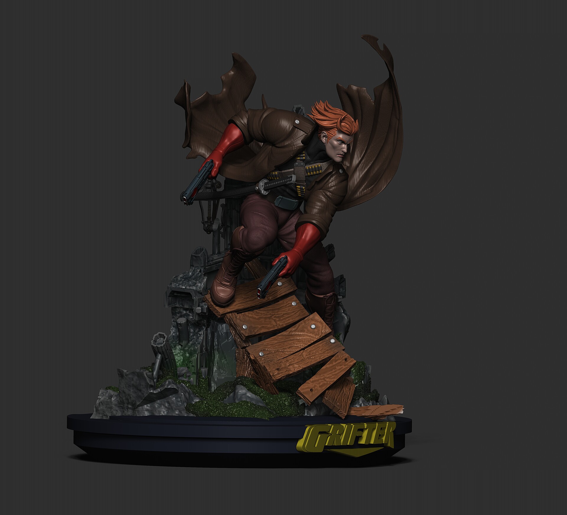 CG Pyro Digital Art - Grifter from Wild CATS by Jim Lee comics STL ...