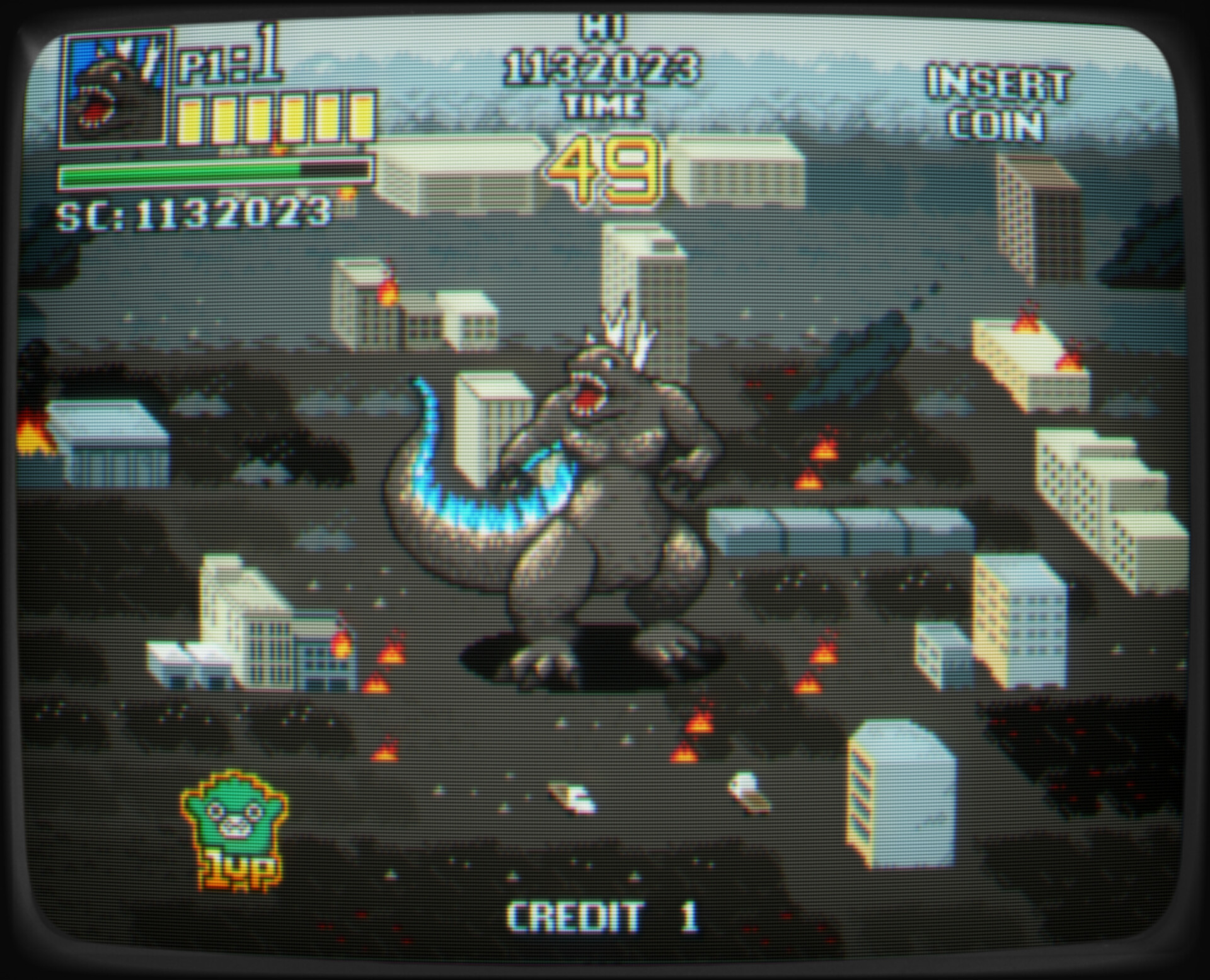 ArtStation - Godzilla Minus One Neo Geo styled mockup