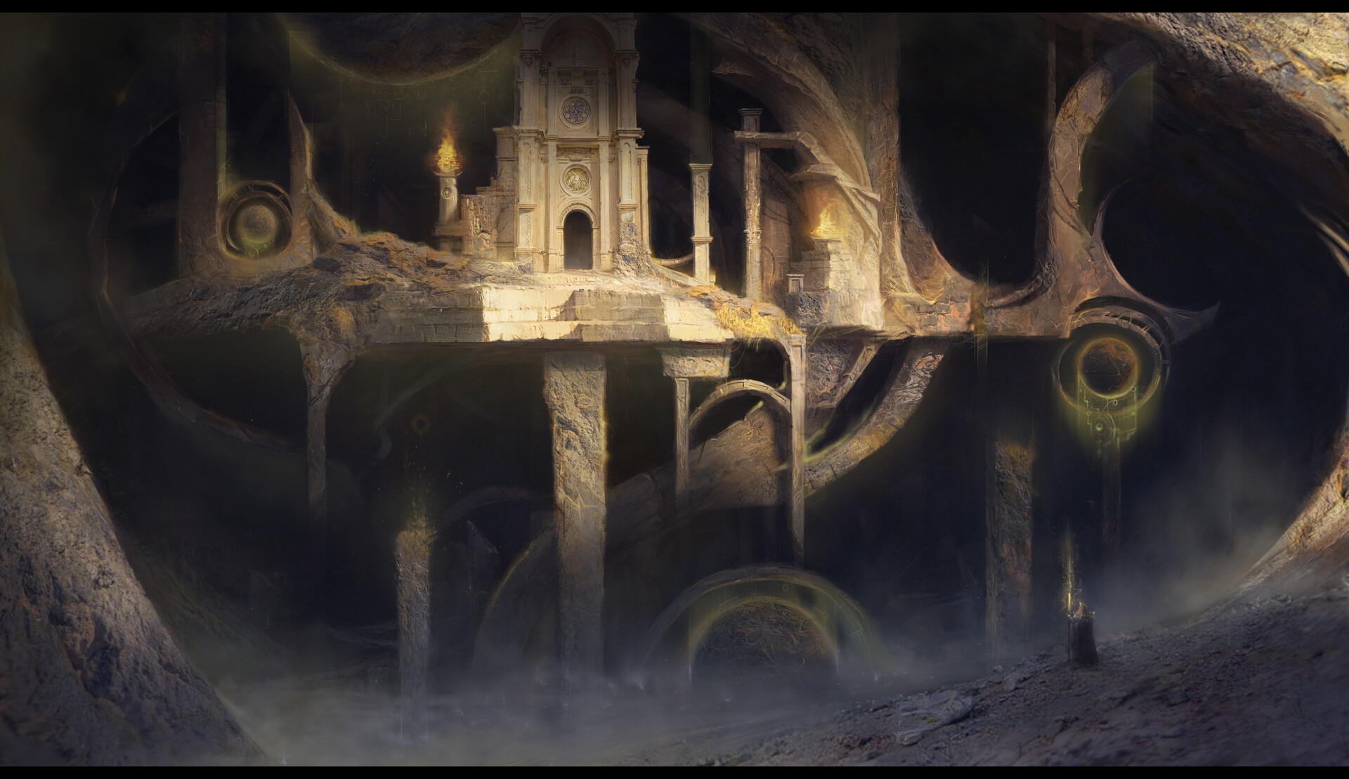 ArtStation - Bizarre Temple In A Cave