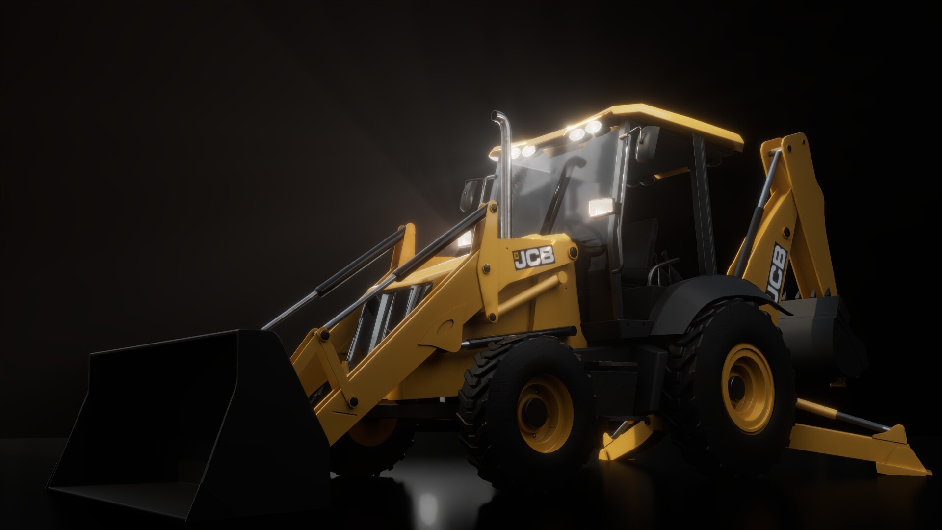 ArtStation - 3CX-14 backhoe loader