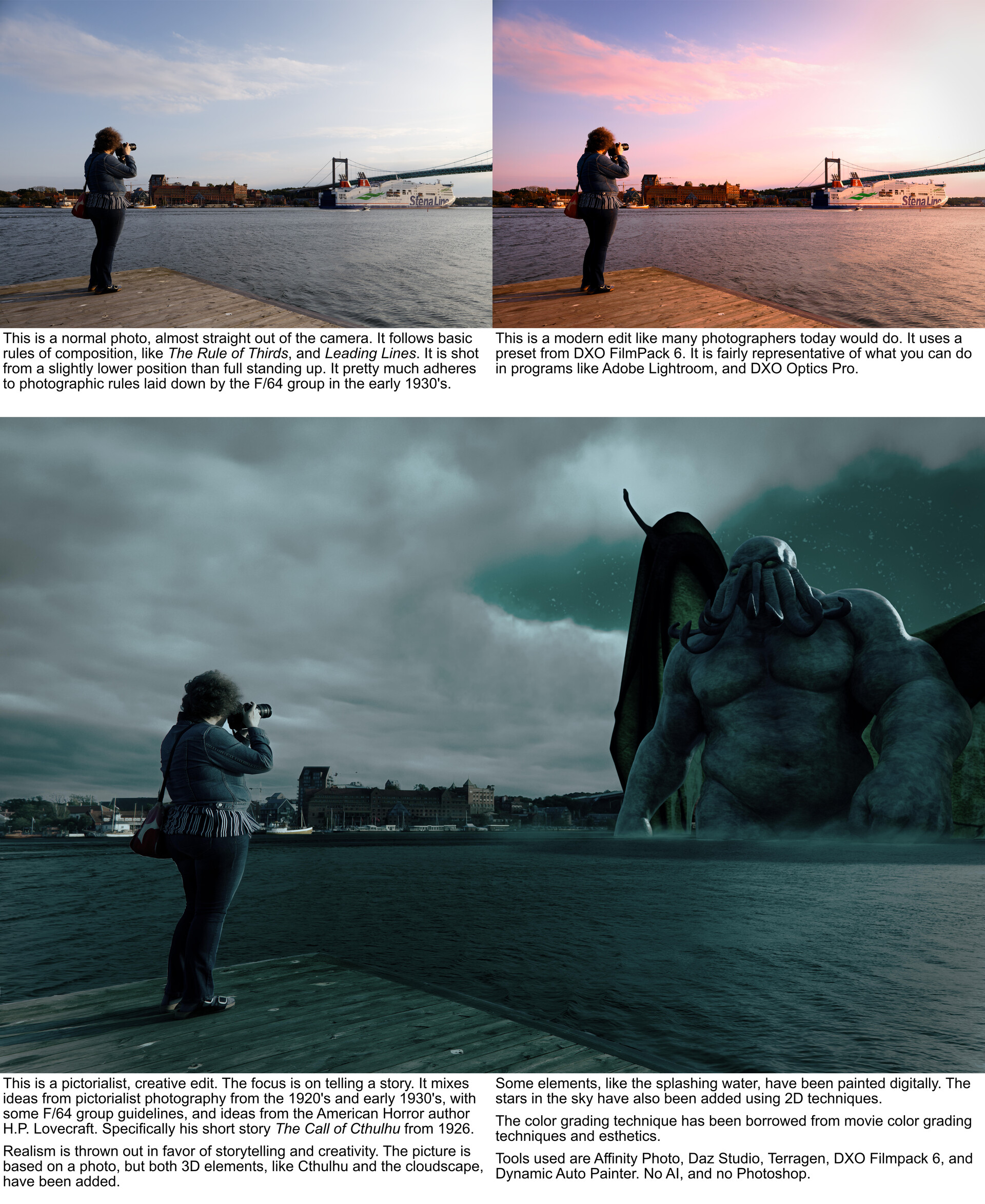 ArtStation - On Creativity - One Photo, Three Editing Styles