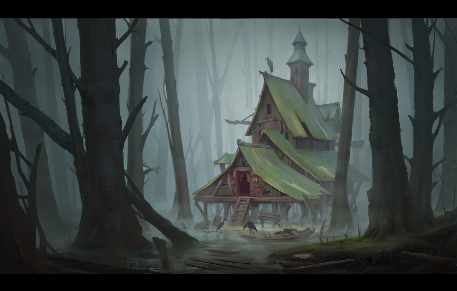 ArtStation - House on the swamp