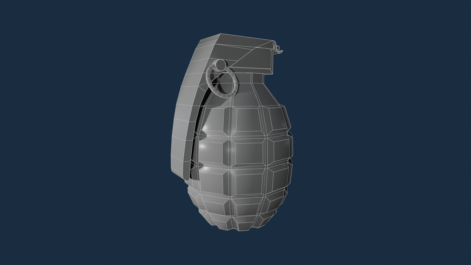 Suleman Ali - grenade low poly modeling and texturing