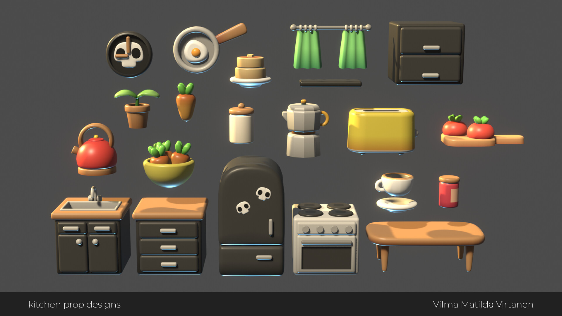 ArtStation - Kitchen props.