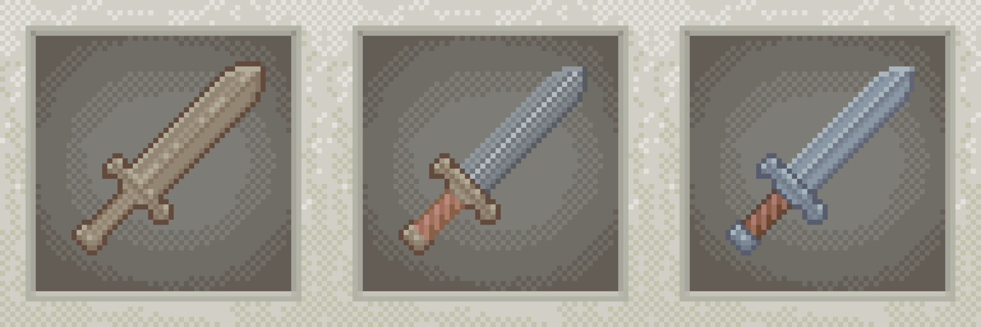 Minecraft Stone Sword Pixel Art An 8 Bit Retro Styled Pixel Art