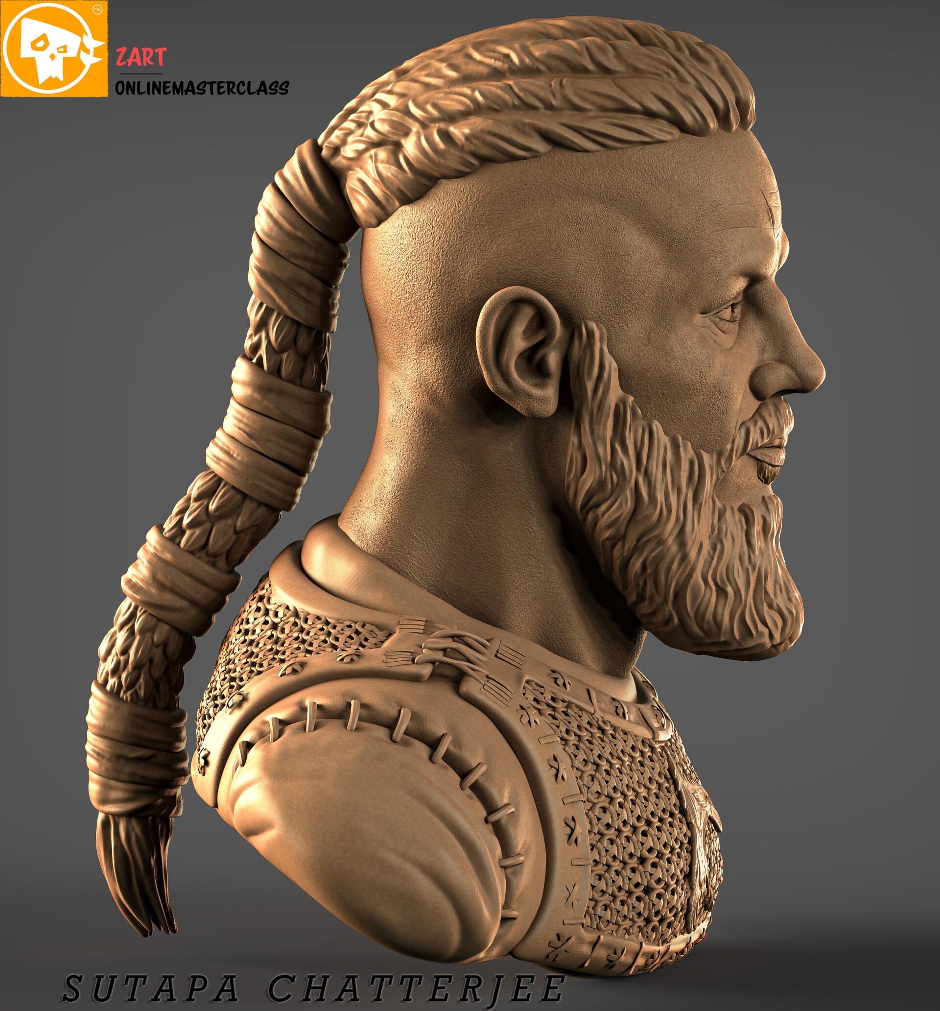 Sutapa Chatterjee - Ragnar Portrait Bust