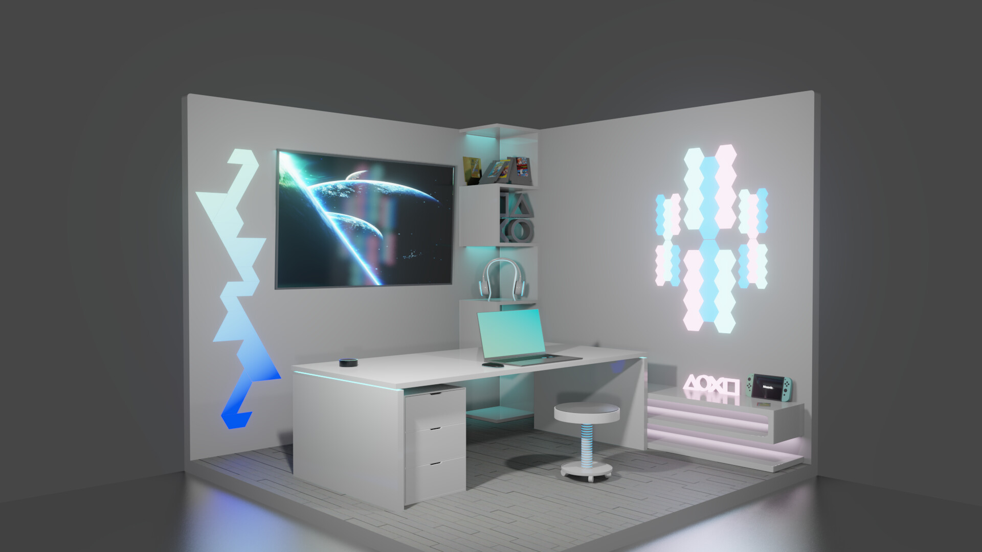 ArtStation - Low Poly Game Room