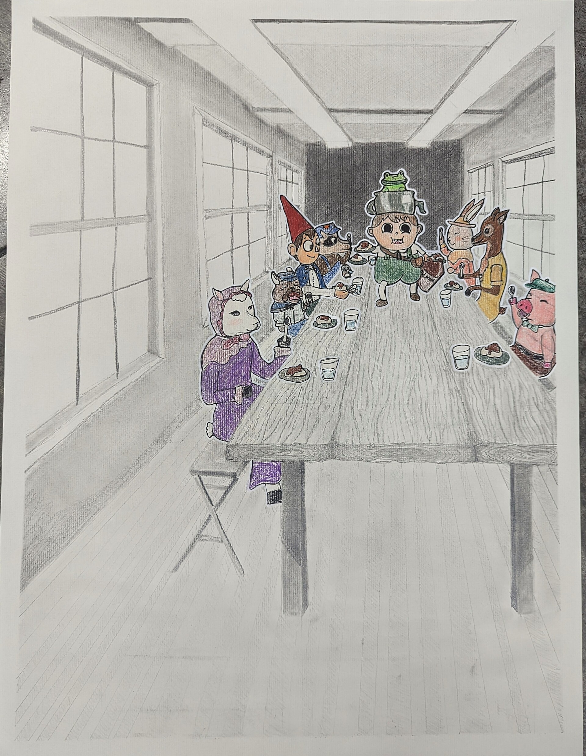 how to draw a one point perspective garden