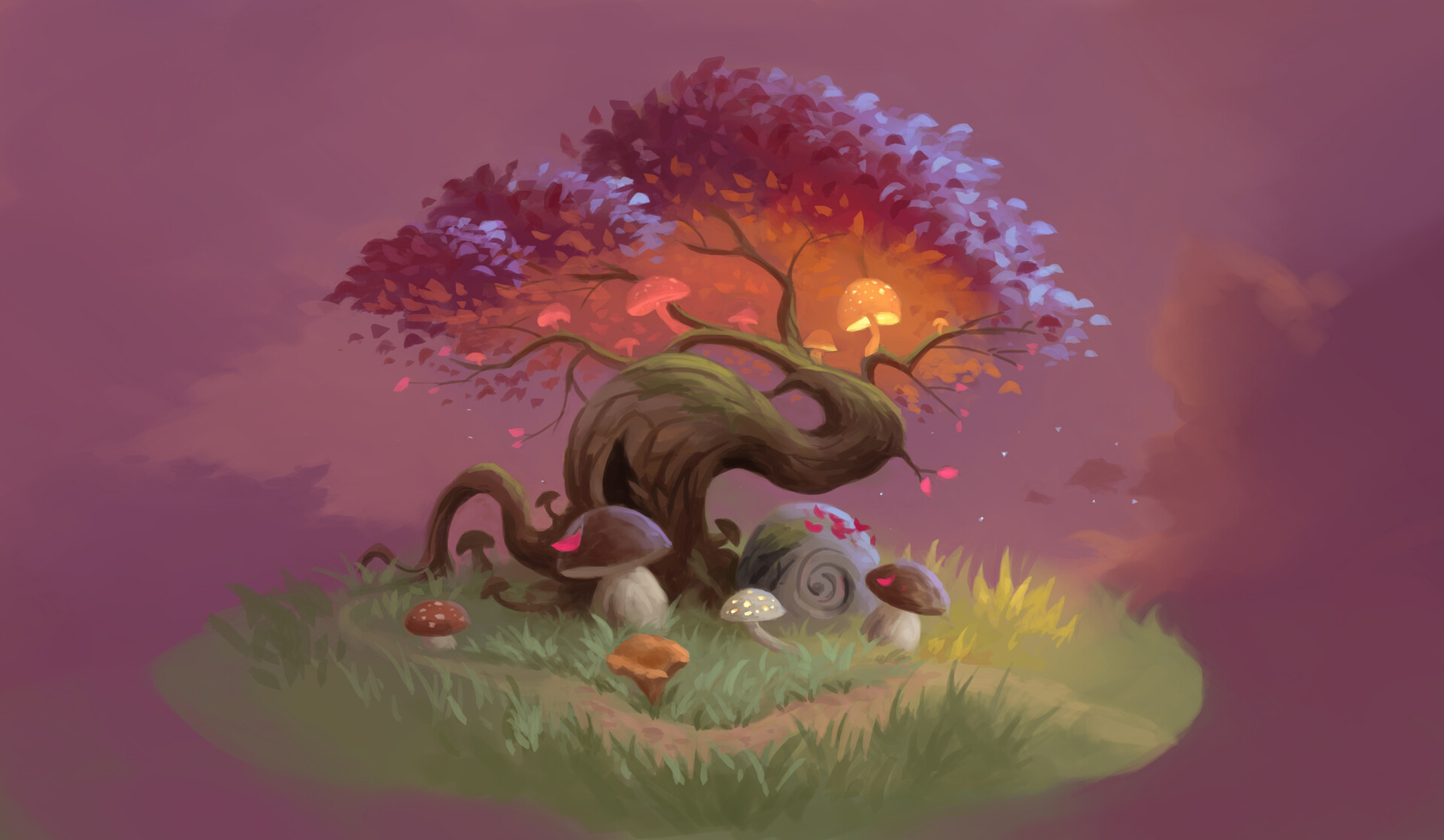 ArtStation - mushroom tree