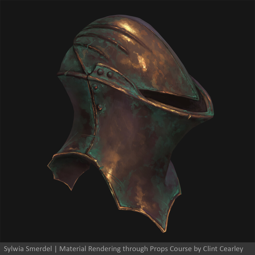 ArtStation - Material Rendering Course - homework week 4 - brass patina