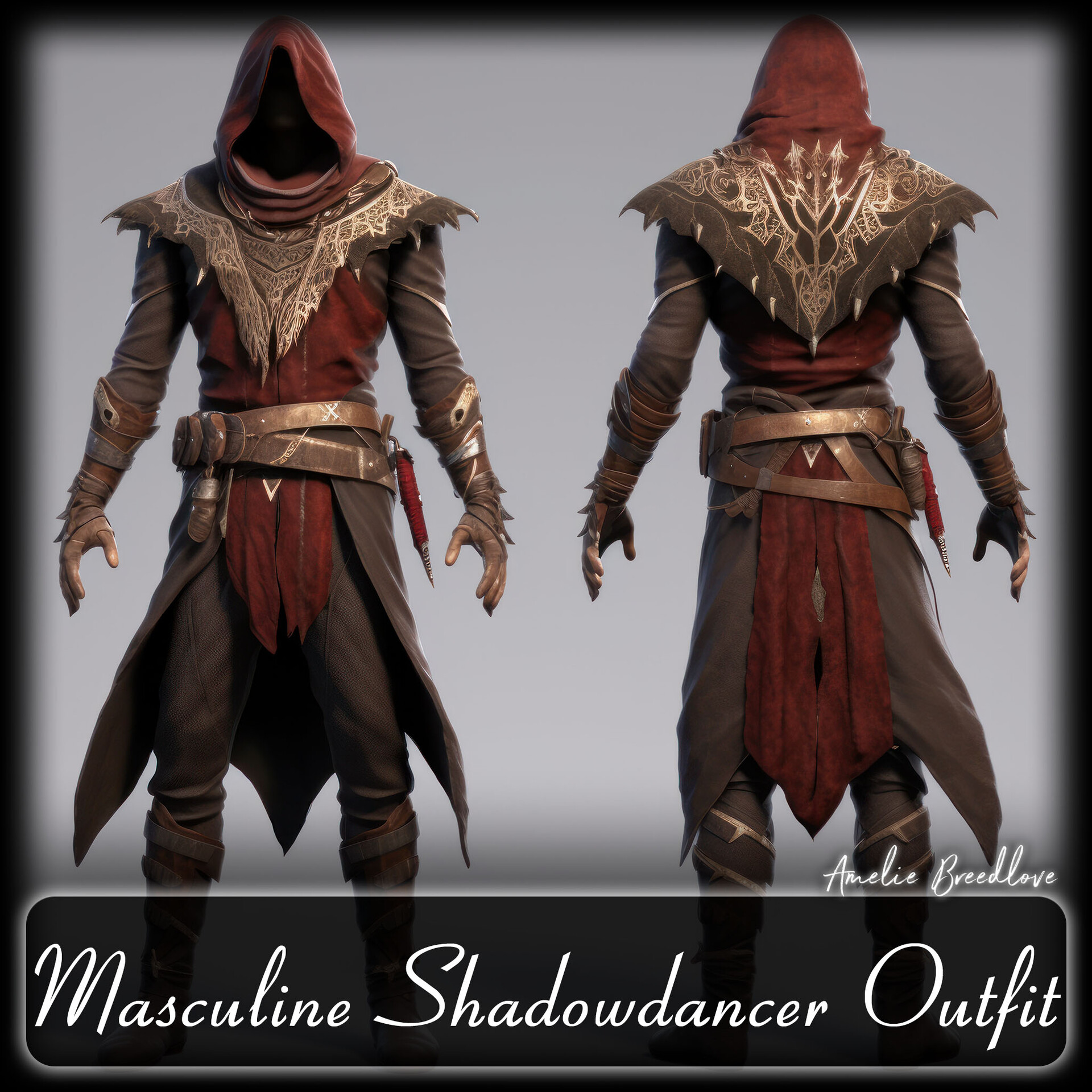 ArtStation - 200 Masculine Shadowdancer Outfit Reference Pack | 4K | v.211