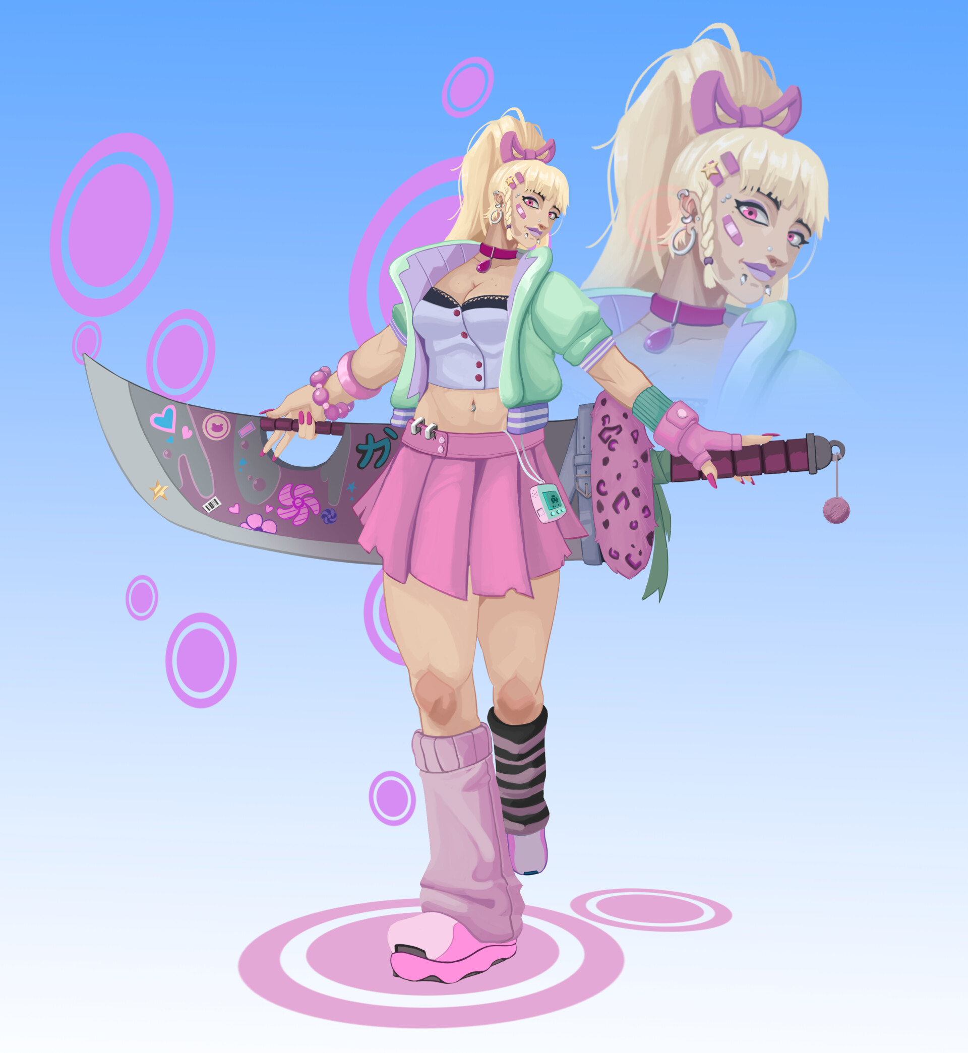 ArtStation - gyaru with a colossal sword