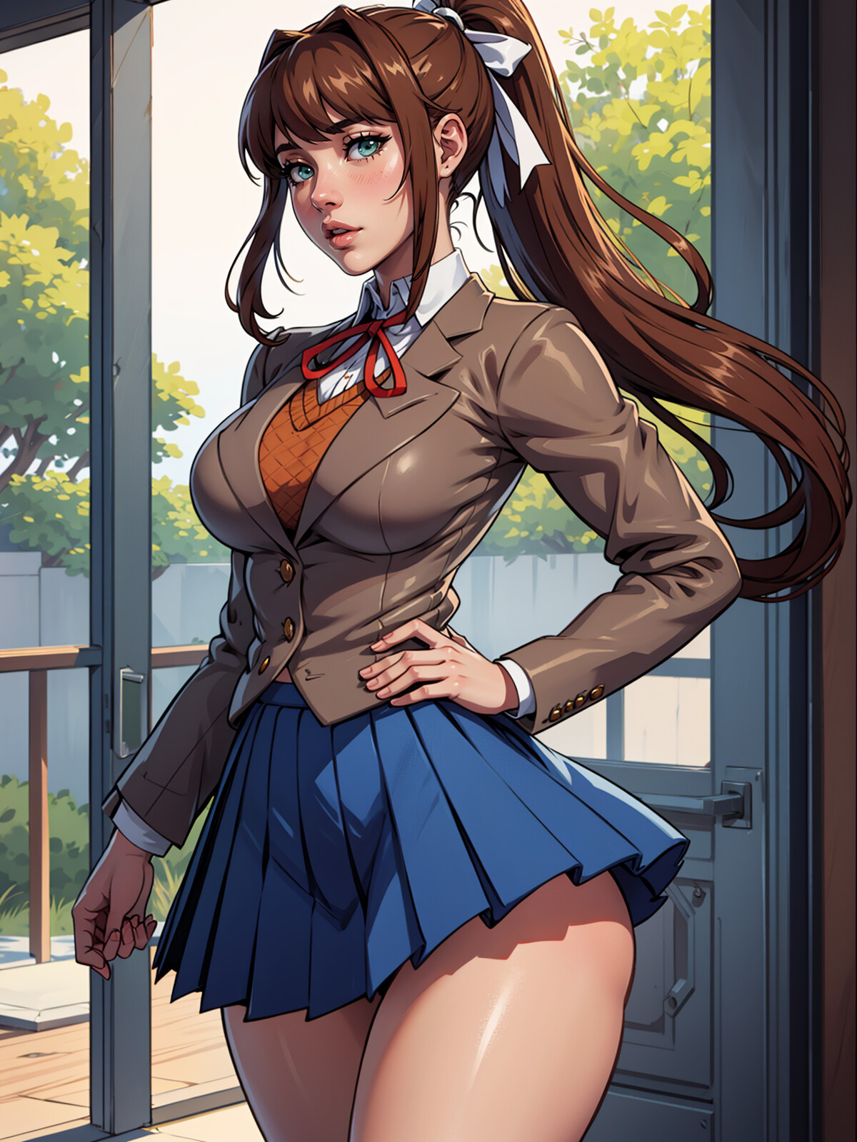 ArtStation - Waifu from "Doki Doki Literature Club"