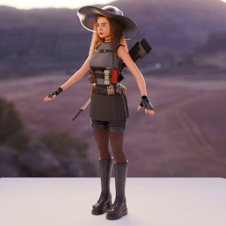 Ash Tuft - Witch Demon Hunter WIP