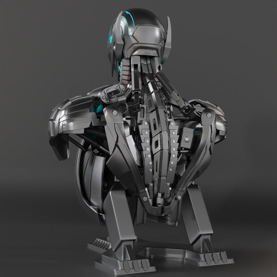 KnitePlates - The Life Sized Motorized 3D Printable Ultron Sentry Bust