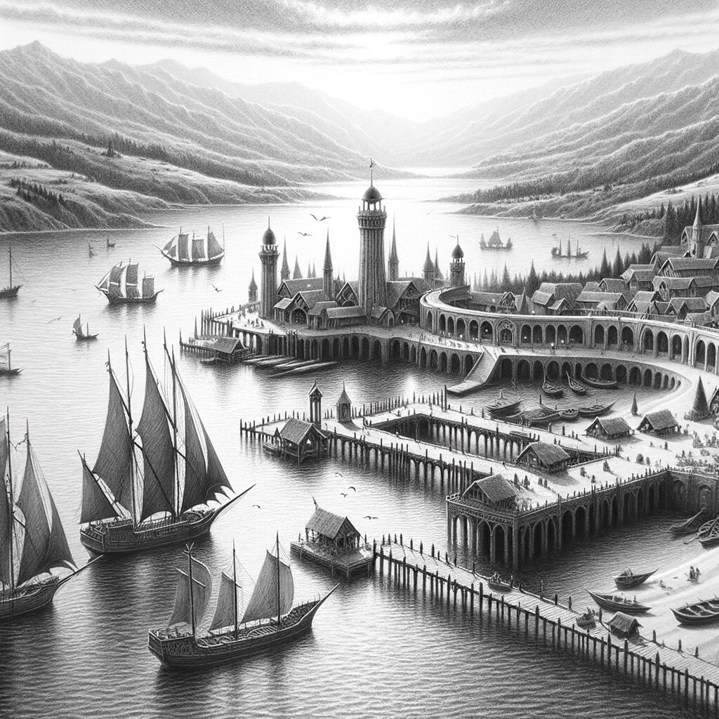 ArtStation - Grey Havens in Middle-earth