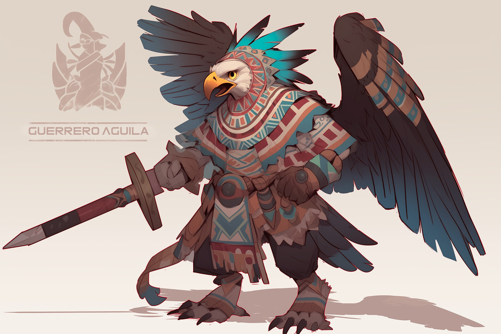 ArtStation - Guerrero Aguila Azteca (Aztec Eagle Warrior) - Concept