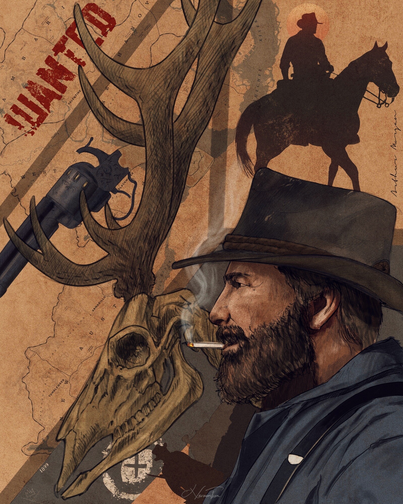 ArtStation - Arthur Morgan from Red Dead Redemption 2 - Poster
