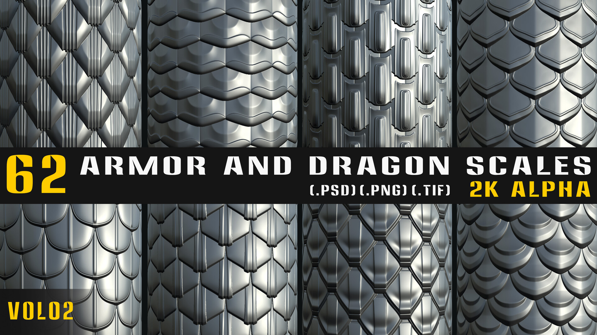 ArtStation - 62 Armor and Dragon Scales Alpha-Vol. 02