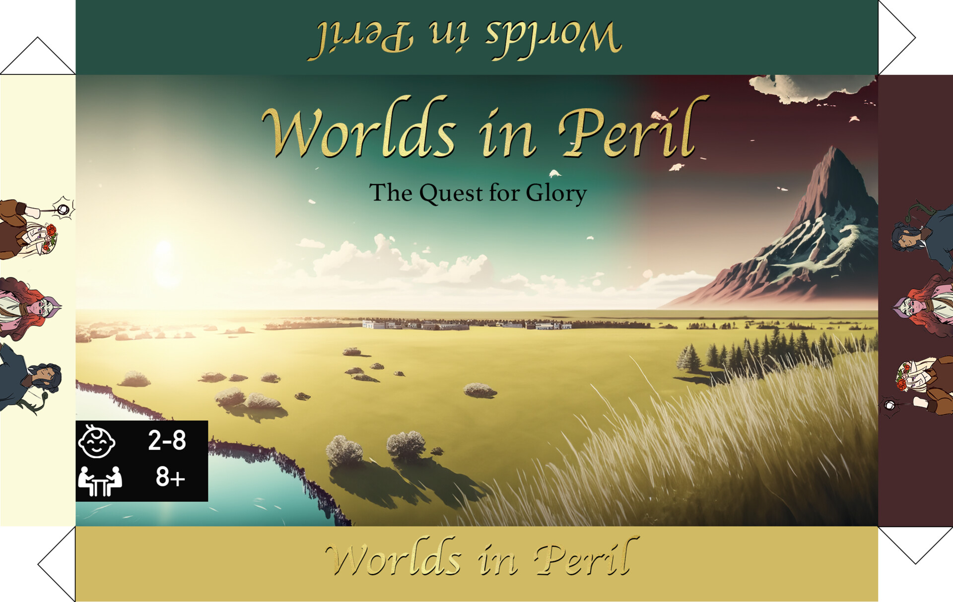 ArtStation - Worlds in Peril - Board Game Cover