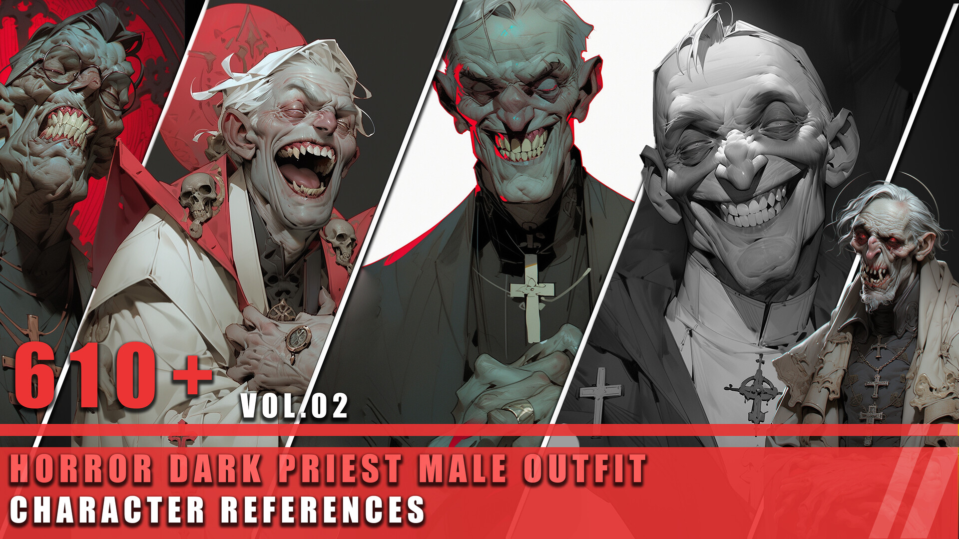 WaterLaw's Studio - 610+ Horror Dark Priest Male Outfit - Character ...