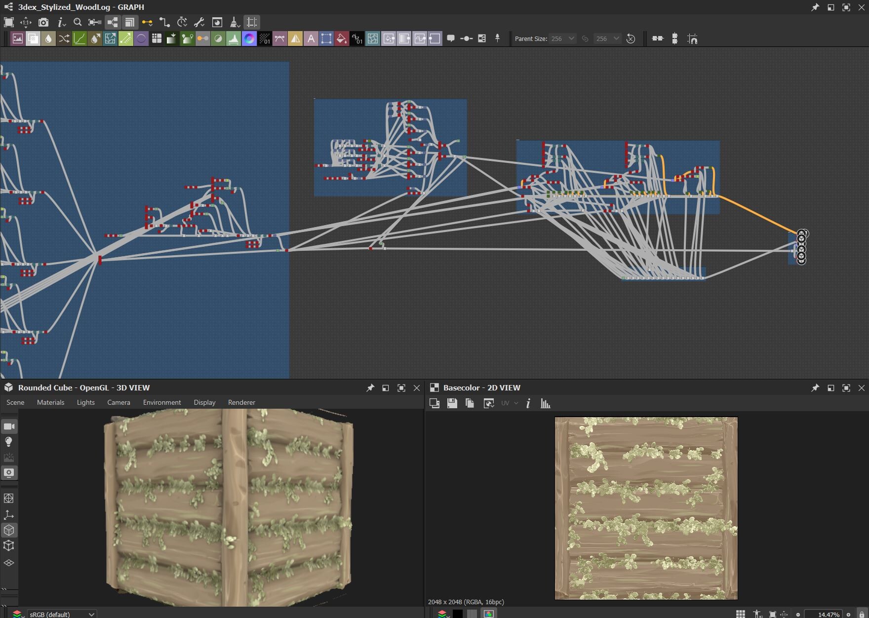 3dExtrude Tutorials - Stylized Wood Logs - Substance 3D Designer