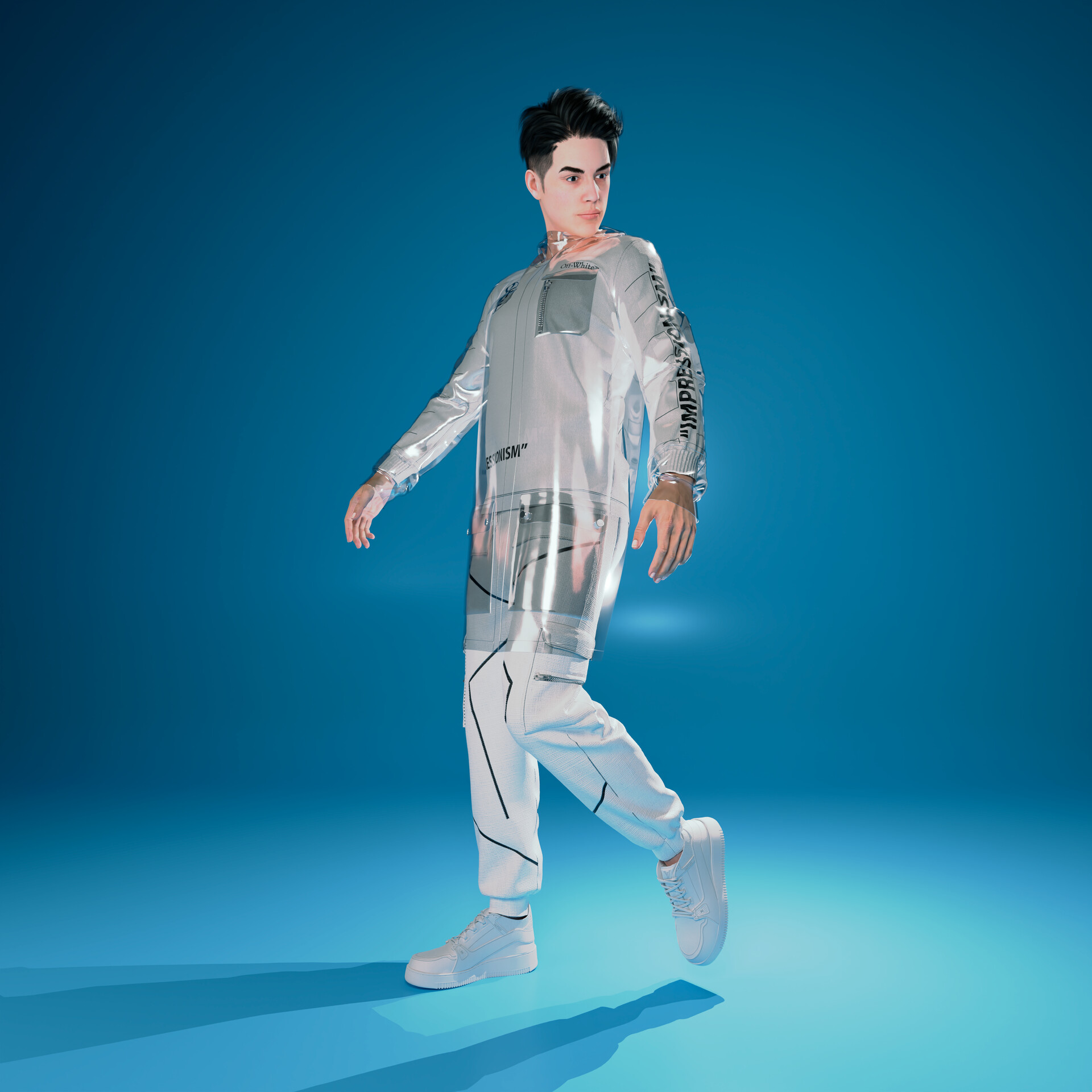 ArtStation - CONCEPT TRANSPARENT OUTFIT OFF-WHITE