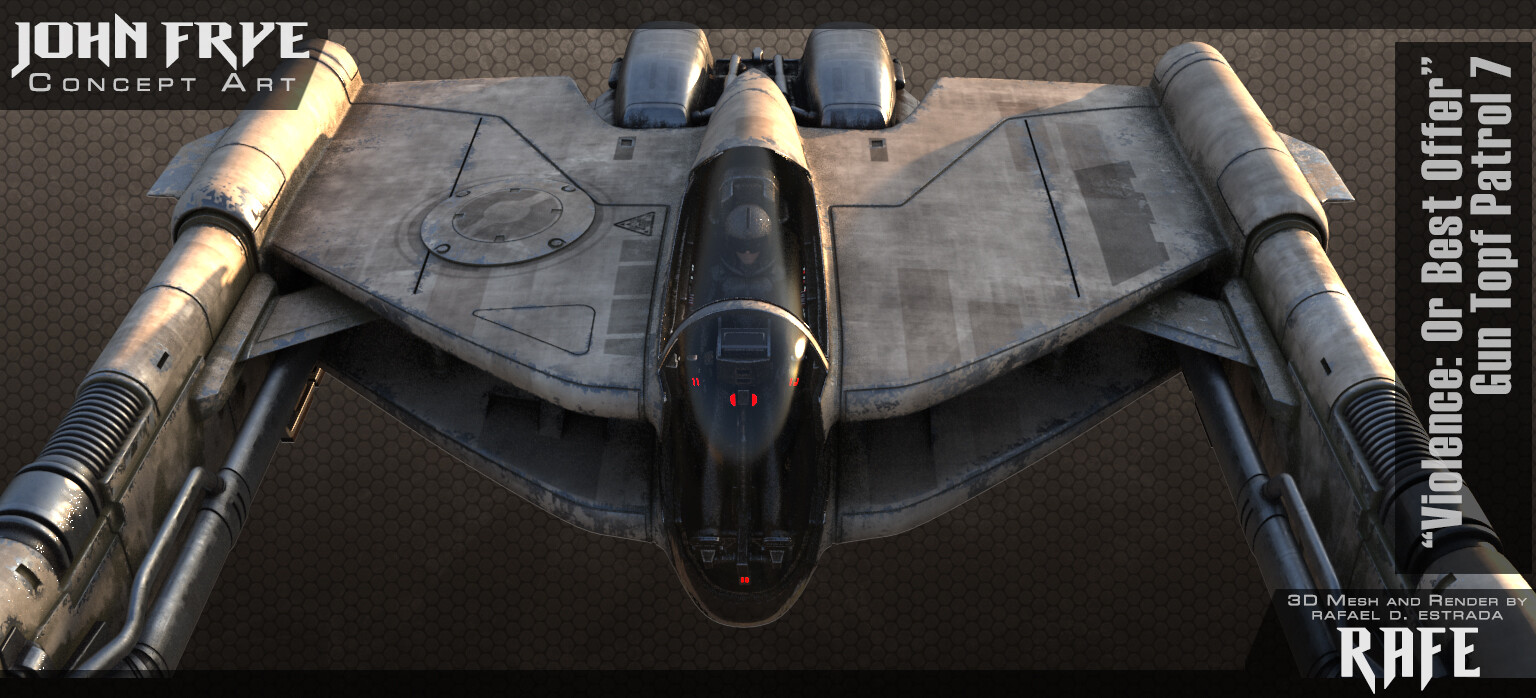 RAFE Dominguez E - Gunslinger ship - Gun Topf Patrol 7 - 3D model based ...