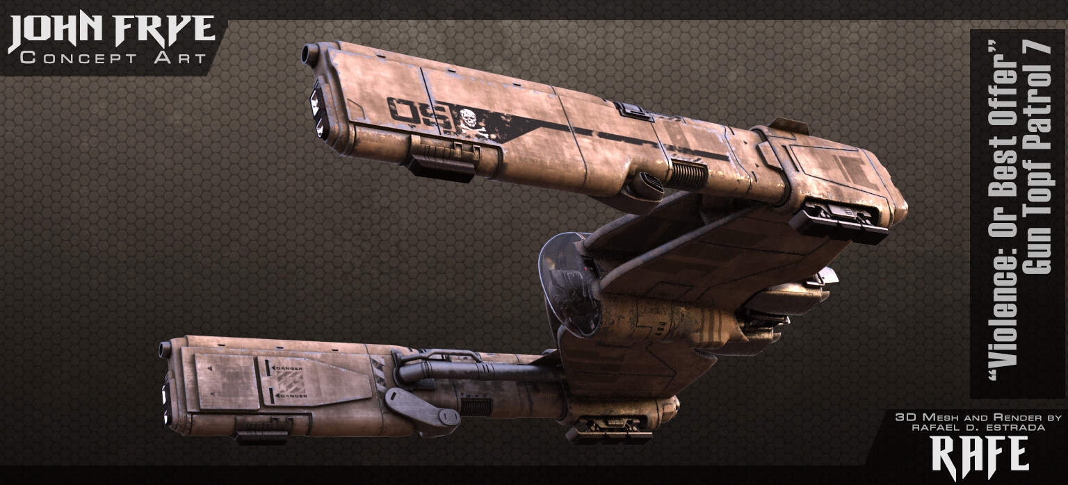 RAFE Dominguez E - Gunslinger ship - Gun Topf Patrol 7 - 3D model based ...