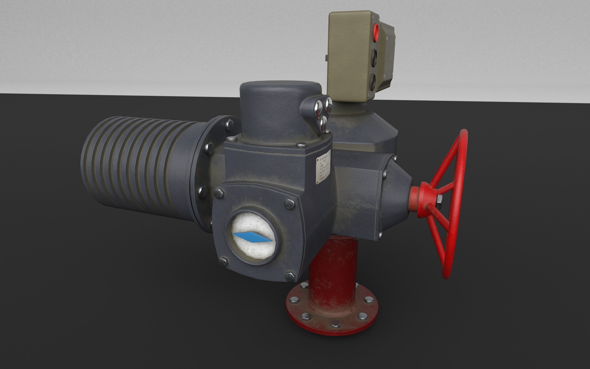 ArtStation - Valve with manual and electric drive