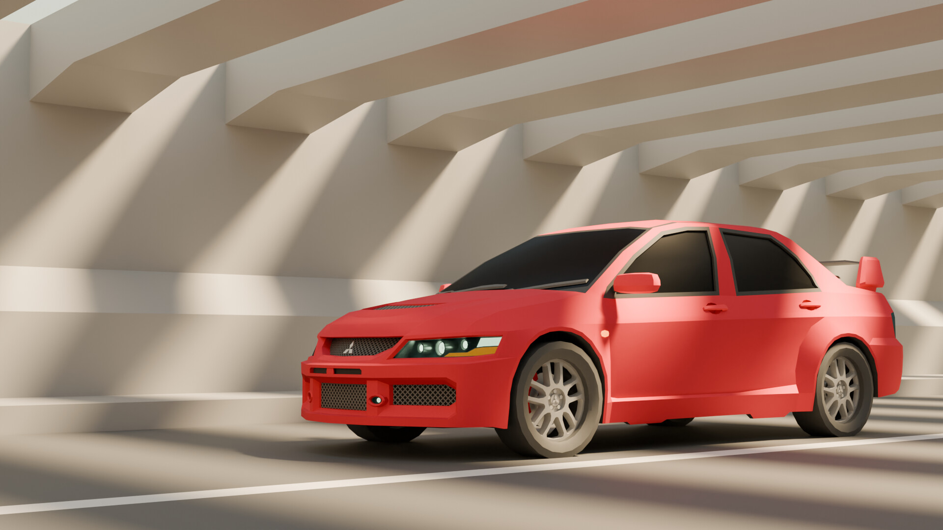 ArtStation - Mitsubishi Lancer Evolution IX