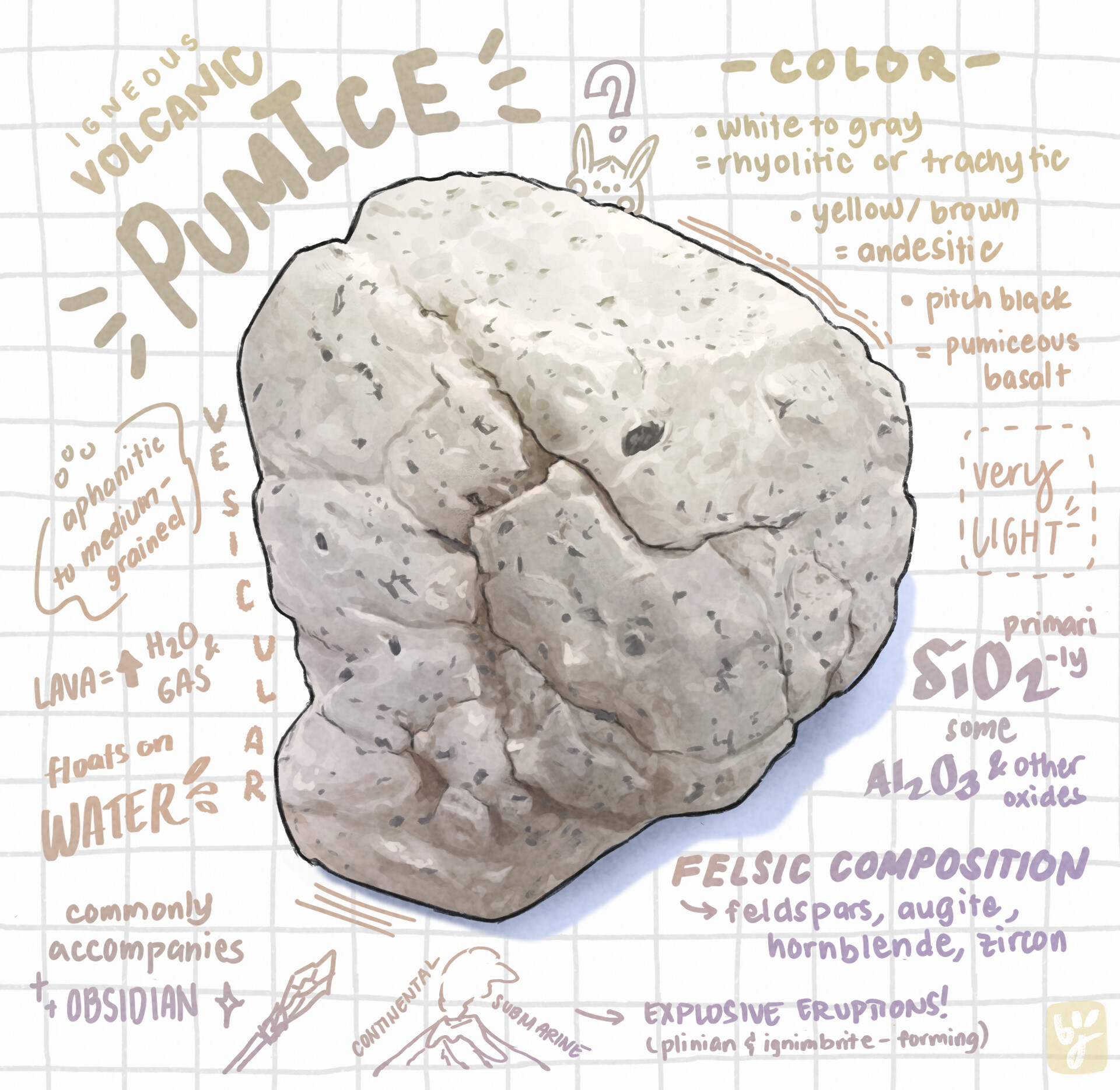 ArtStation - Rock Illustration #1: PUMICE