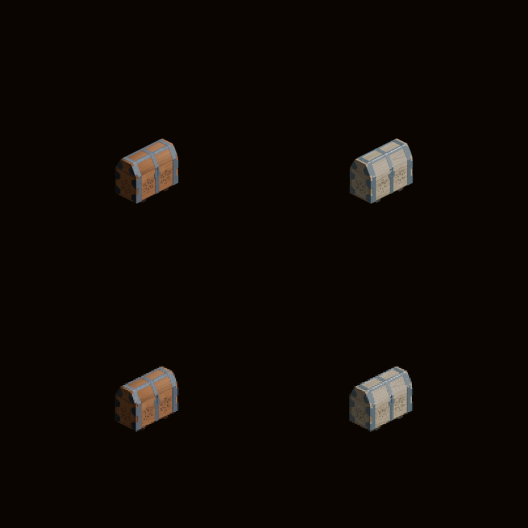 ArtStation - Concept Art of a Treasure Chest for a 2D Isometric Game