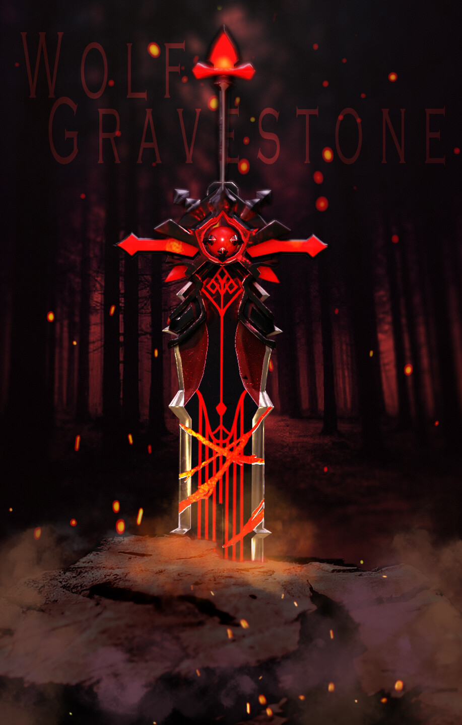 ArtStation - Wolf Gravestone