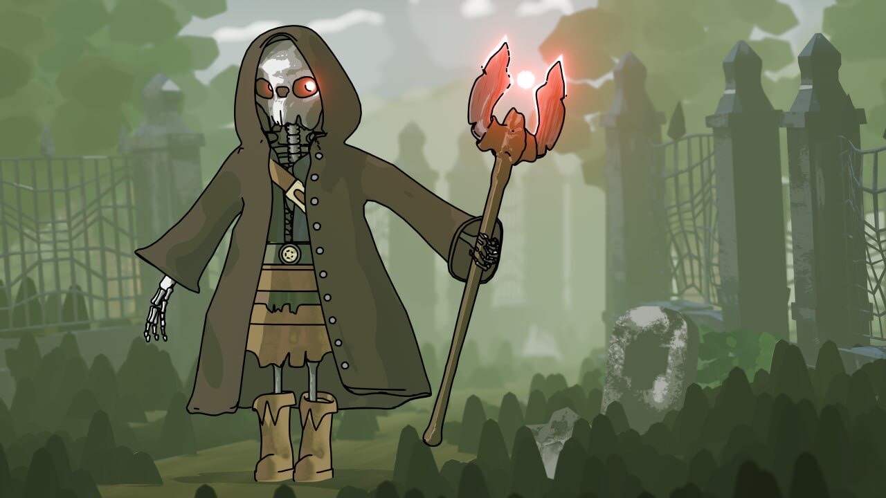 ArtStation - Scene skeleton cartoon style