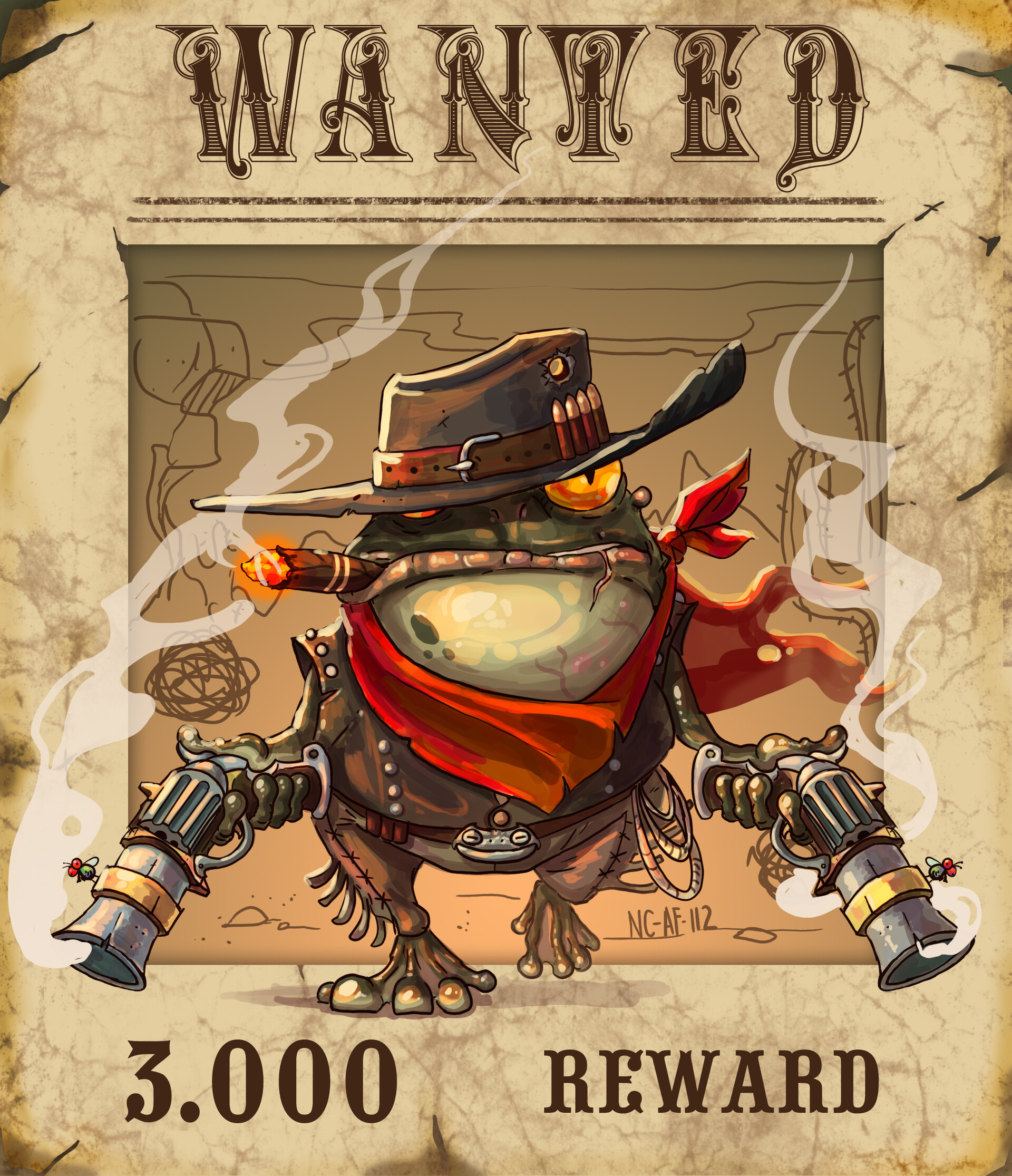 ArtStation - Gunslinger toad