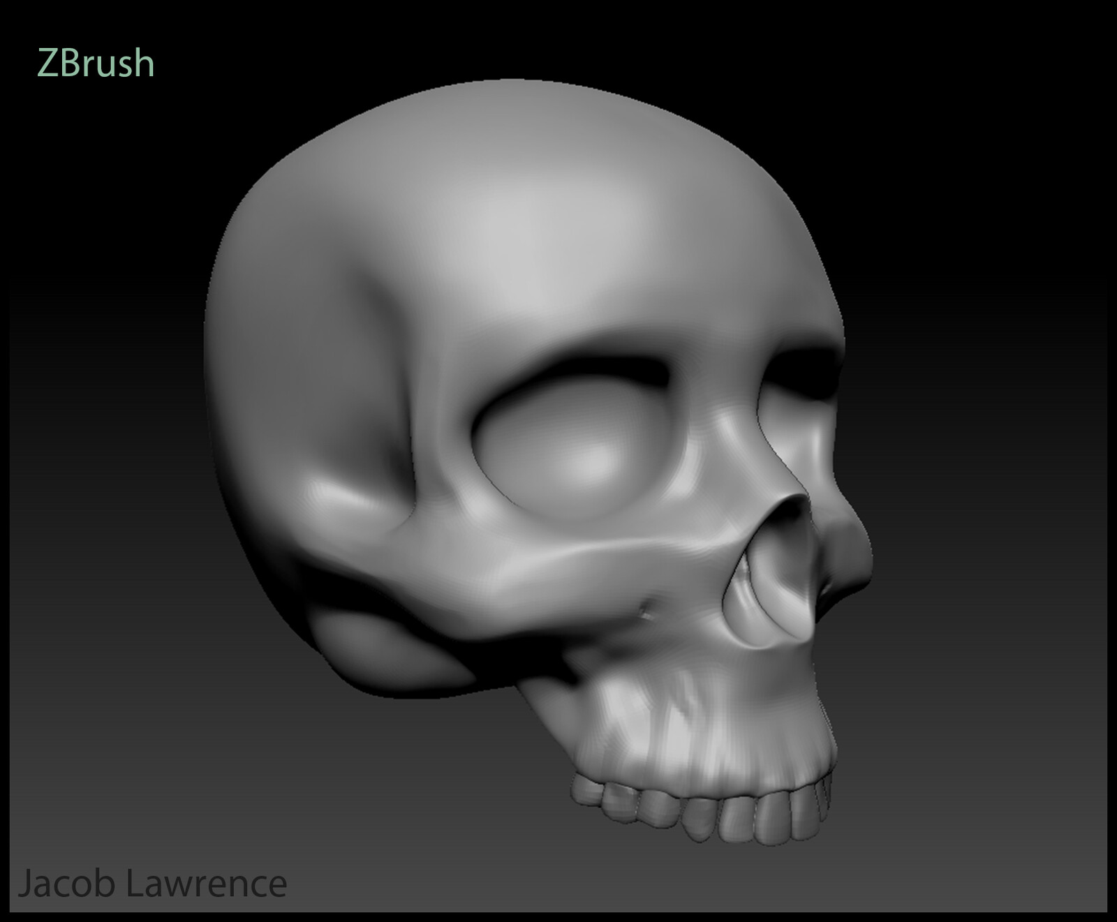 Jacob Lawrence - Skull sculpt, model and texture